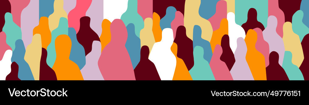 Group of people abstract Royalty Free Vector Image