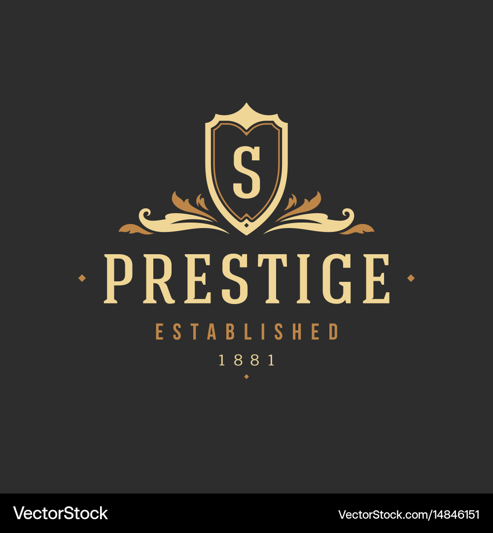 Luxury Monogram Badge Ornament Royalty Free Vector Image