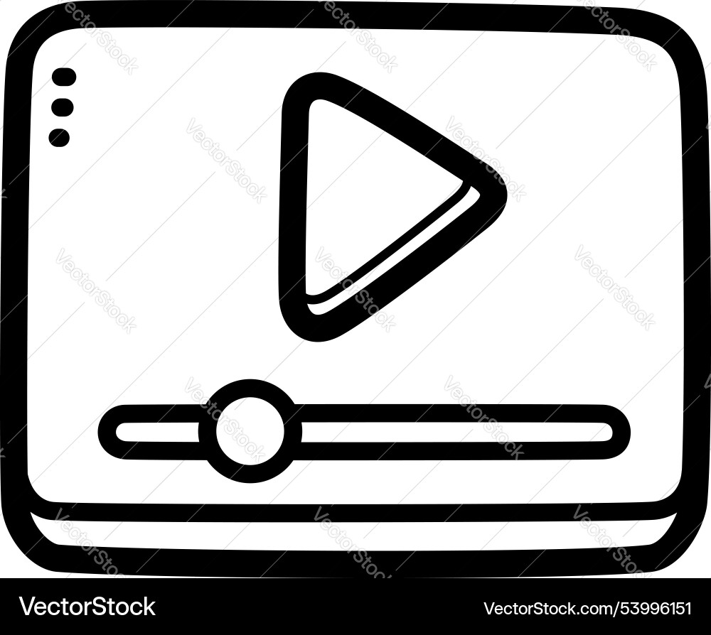 Play video - social media icons Royalty Free Vector Image