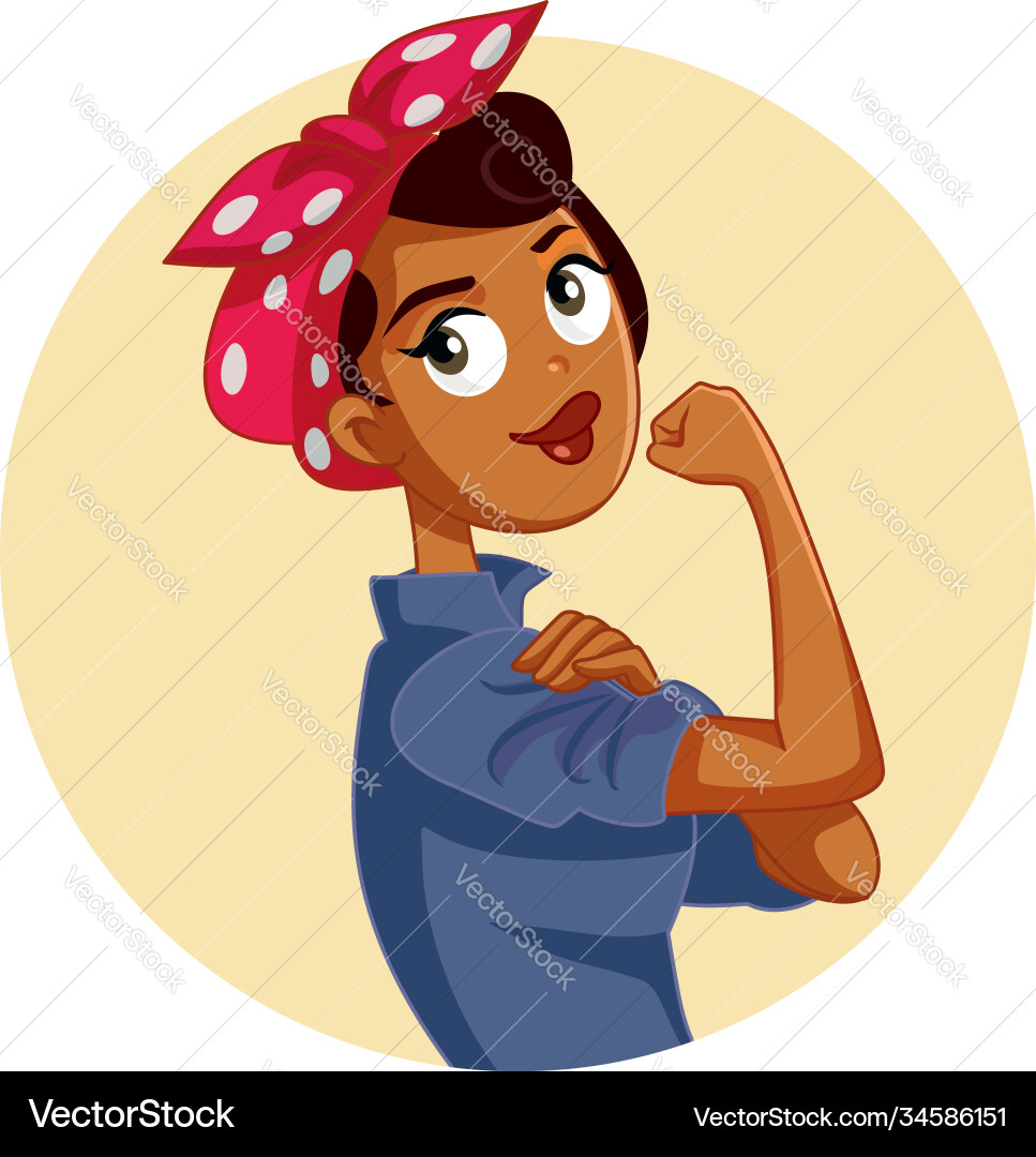 Powerful iconic female role model showing strength