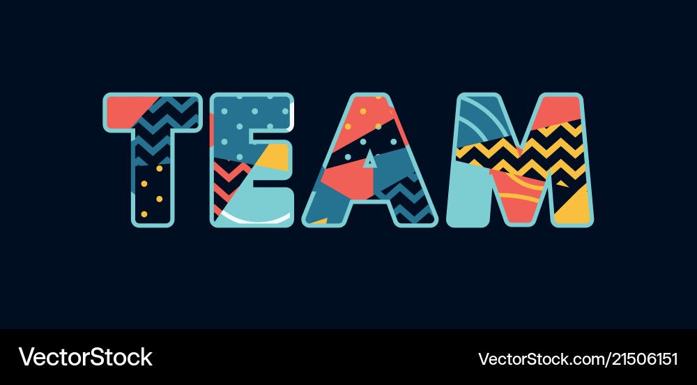 Team concept word art Royalty Free Vector Image