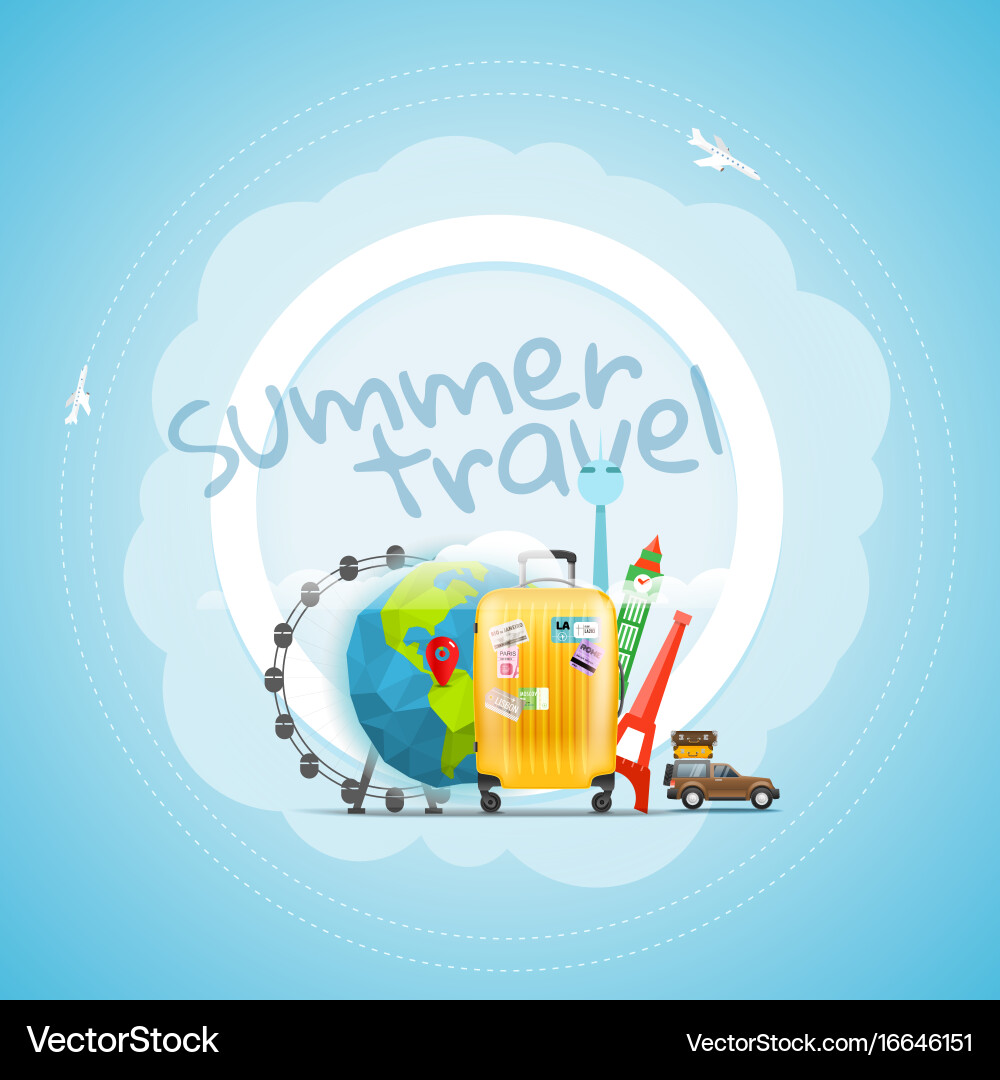 Travel & Vacation Concept Royalty Free Vector Image