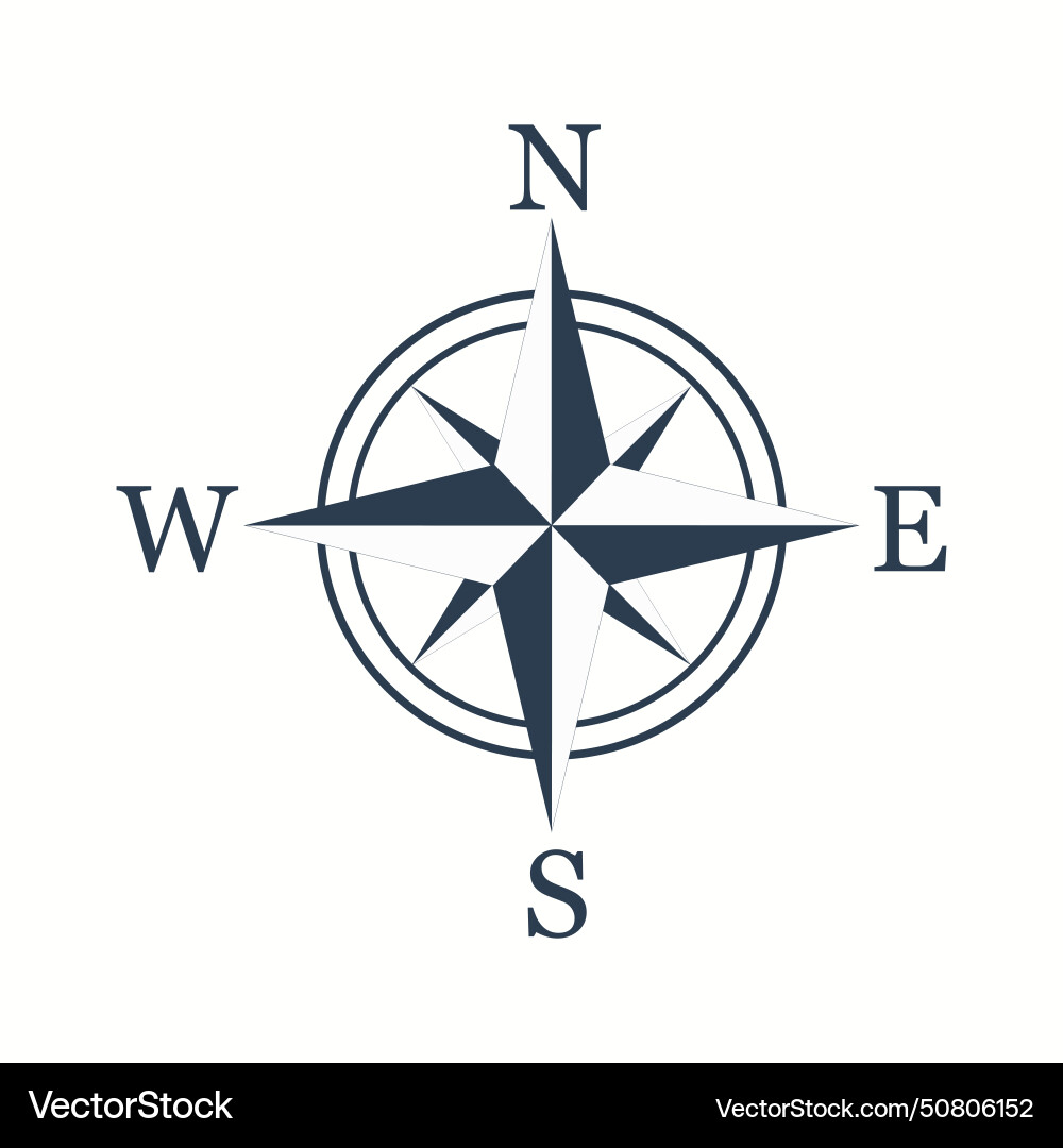 Compass rose or windrose of the winds flat Vector Image