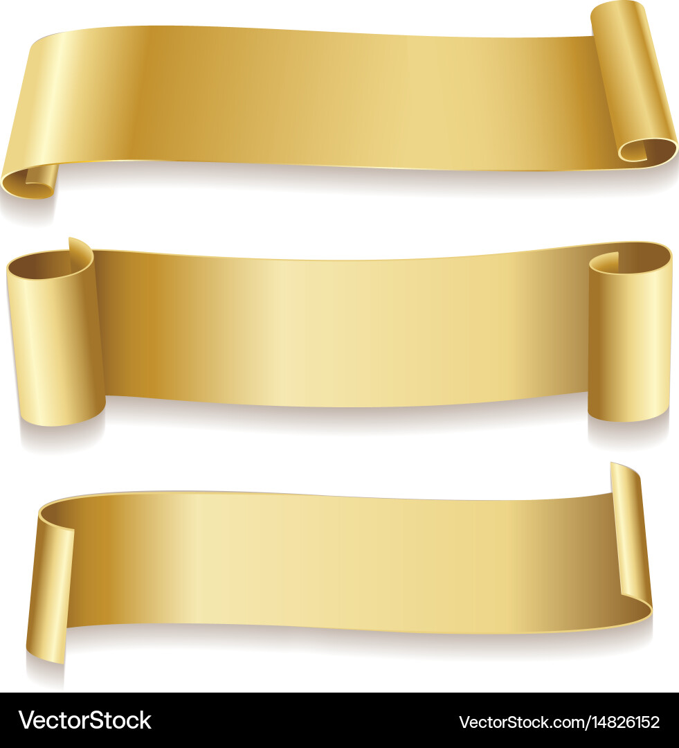 Golden Ribbon Scroll Royalty Free Vector Image
