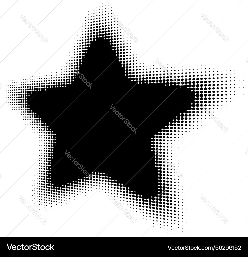Halftone star design element Royalty Free Vector Image