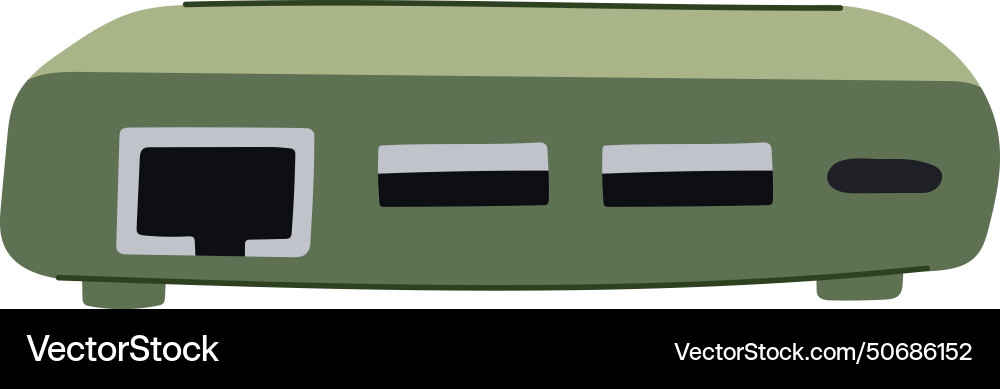 Mouse usb hub cartoon Royalty Free Vector Image