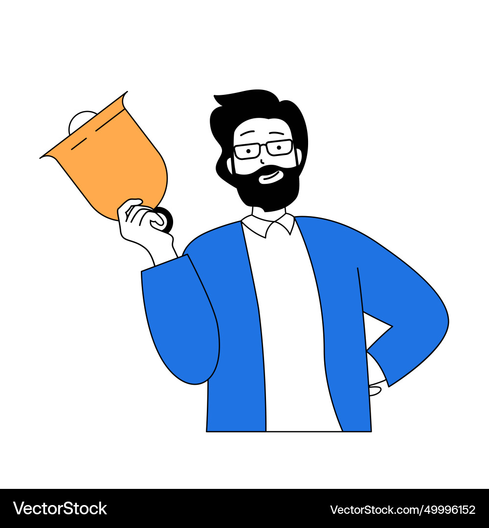 School learning concept with cartoon people Vector Image