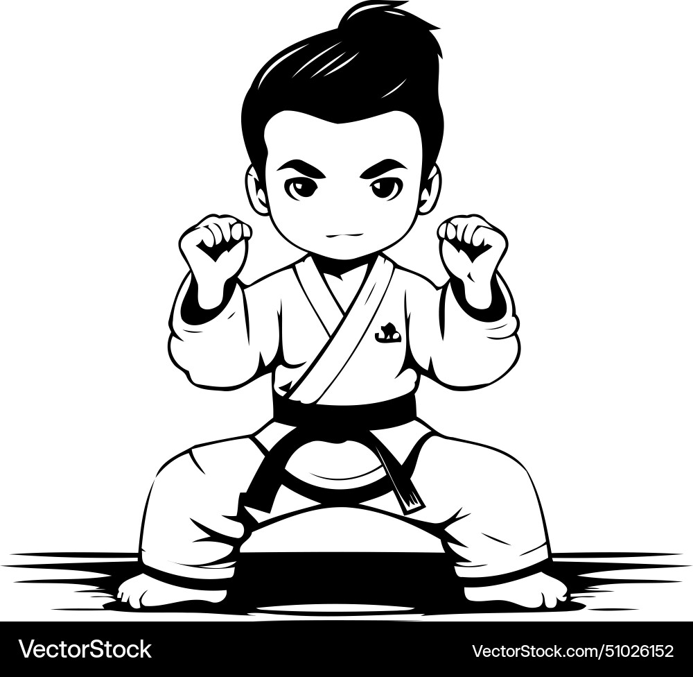 Taekwondo fighter Royalty Free Vector Image - VectorStock