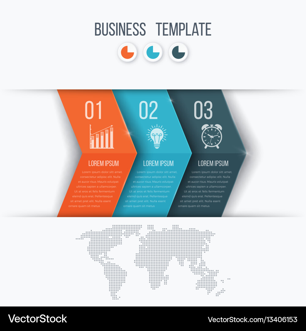Business project template with arrows Royalty Free Vector