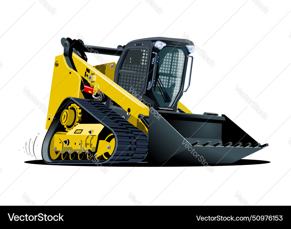 Cartoon Skid Steer Construction Vehicle Royalty Free Vector