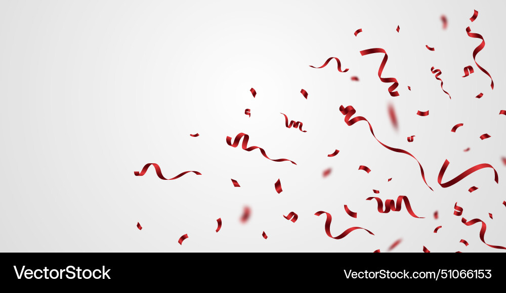 Confetti background beautiful red color Royalty Free Vector
