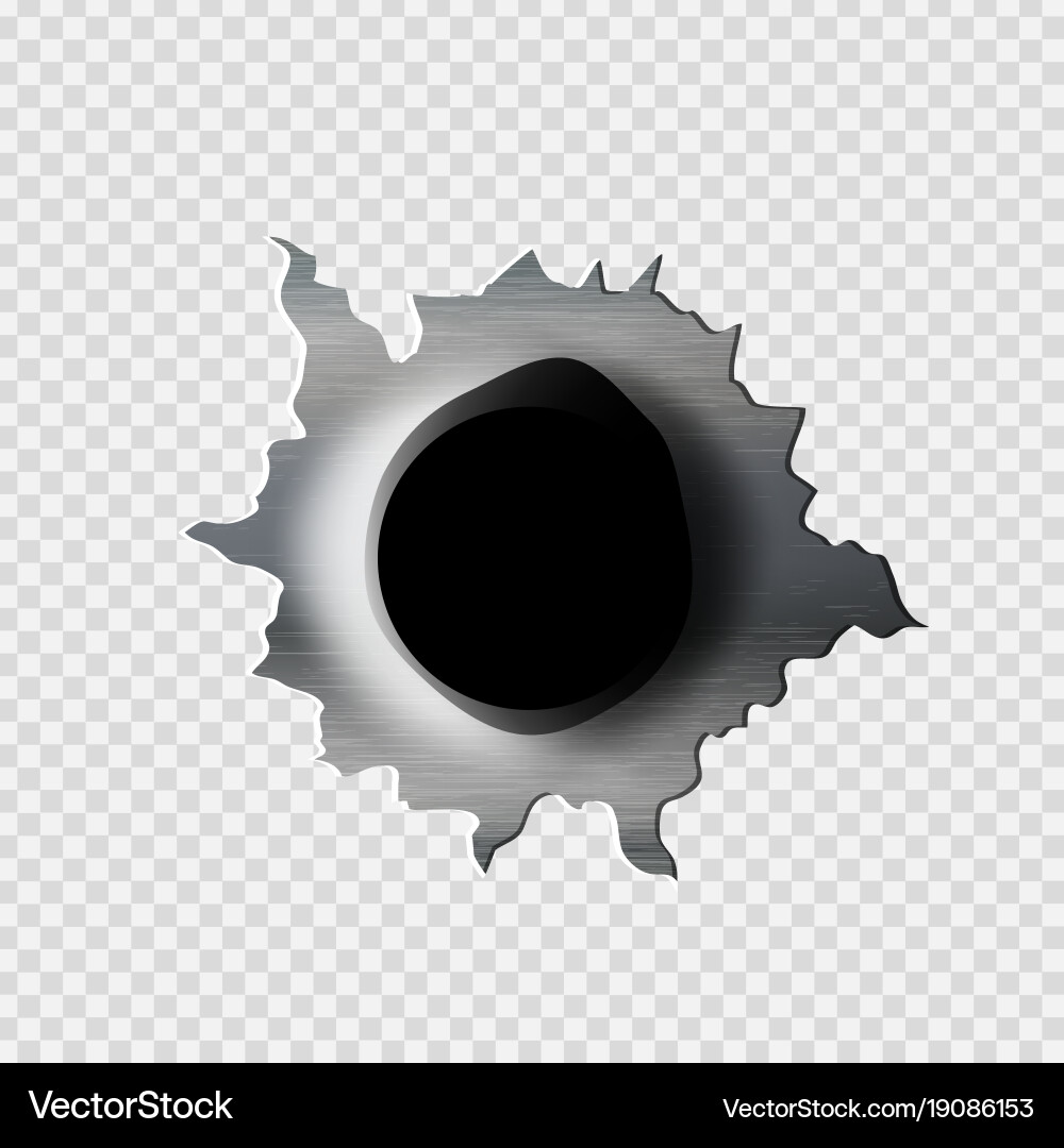 Bullet Holes In Metal Vector