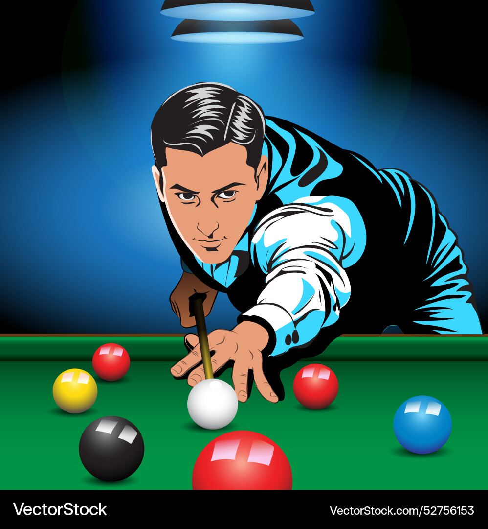 Snooker player Royalty Free Vector Image - VectorStock
