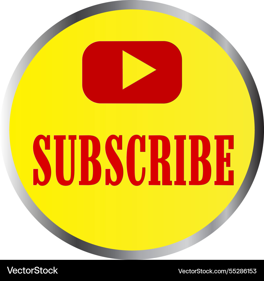 Subcribe yellow button file eps Royalty Free Vector Image