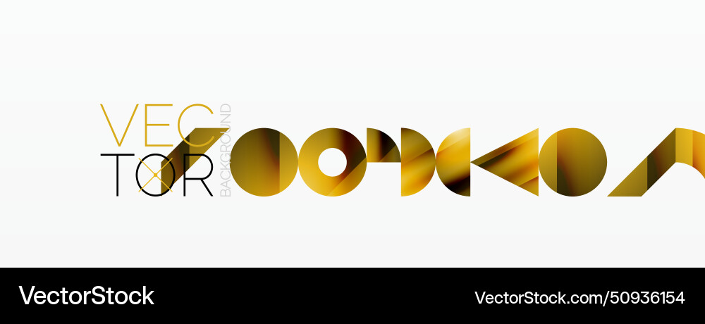 Assorted geometric shapes unite in a minimalistic Vector Image