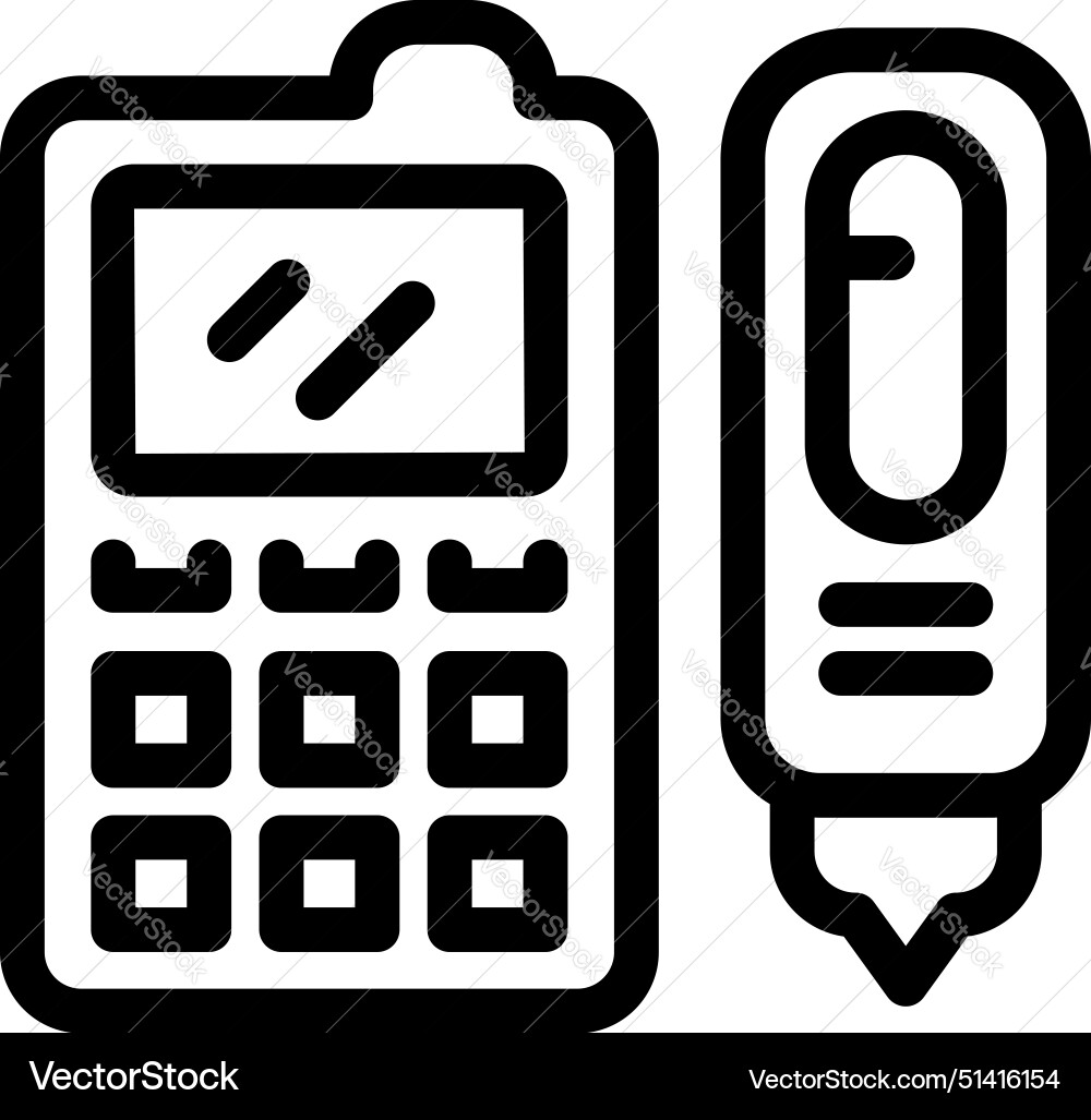 Clipboard and pen icon Royalty Free Vector Image