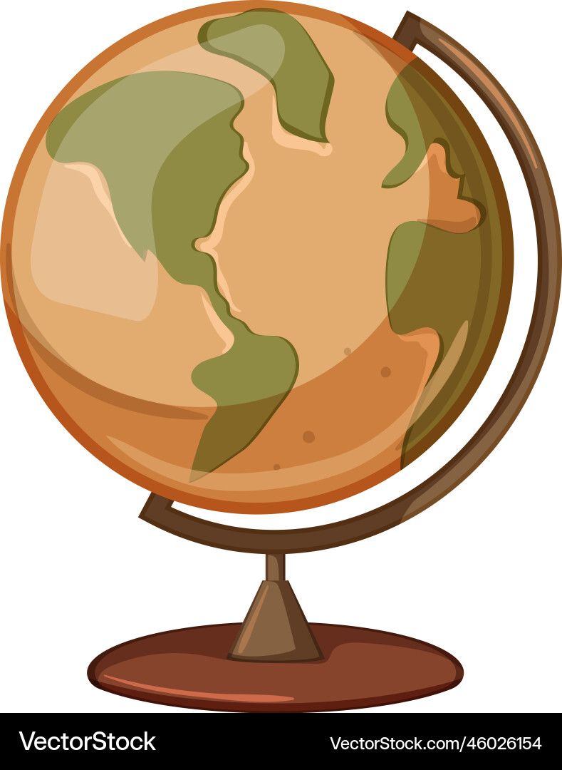 Continent globe cartoon Royalty Free Vector Image