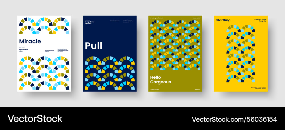 Geometric book cover design modern report Vector Image