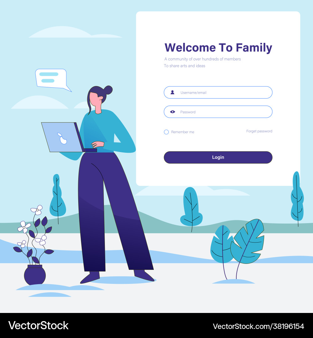 Login ui ux design concept Royalty Free Vector Image Login ui ux design concept Royalty Free Vector Image