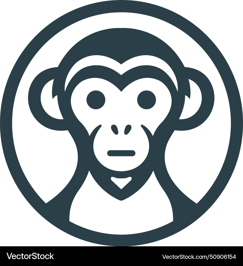 Monkey face Royalty Free Vector Image - VectorStock