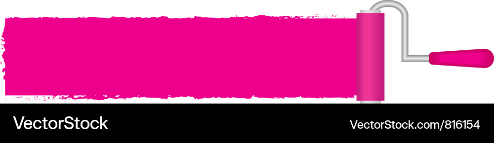 Pink roller Royalty Free Vector Image - VectorStock