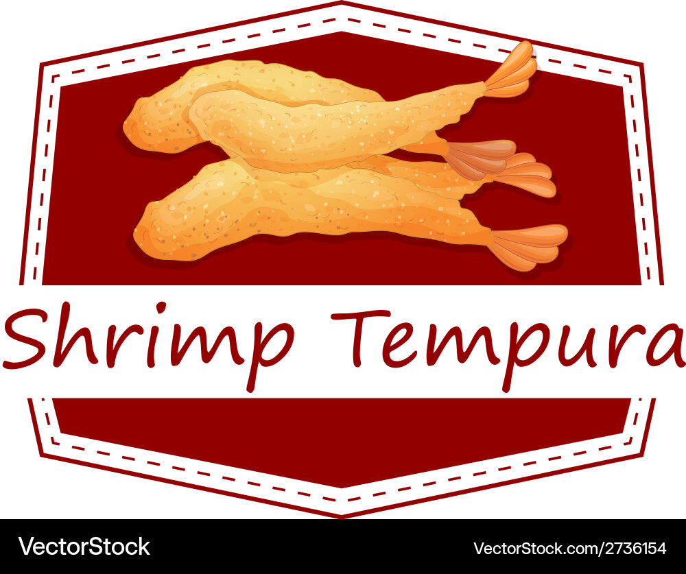 Shrimp tempura Royalty Free Vector Image - VectorStock