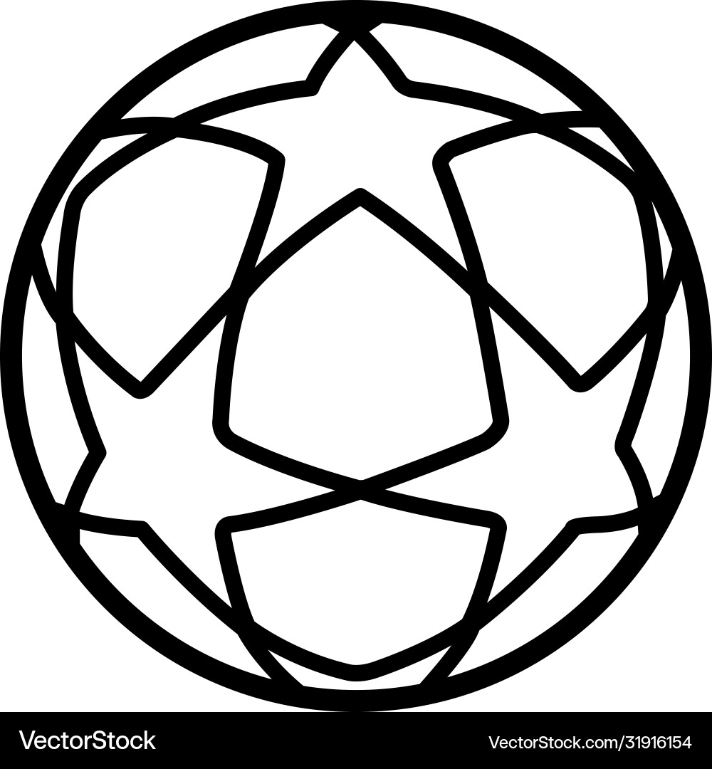 Soccer ball - sport icon design template Vector Image