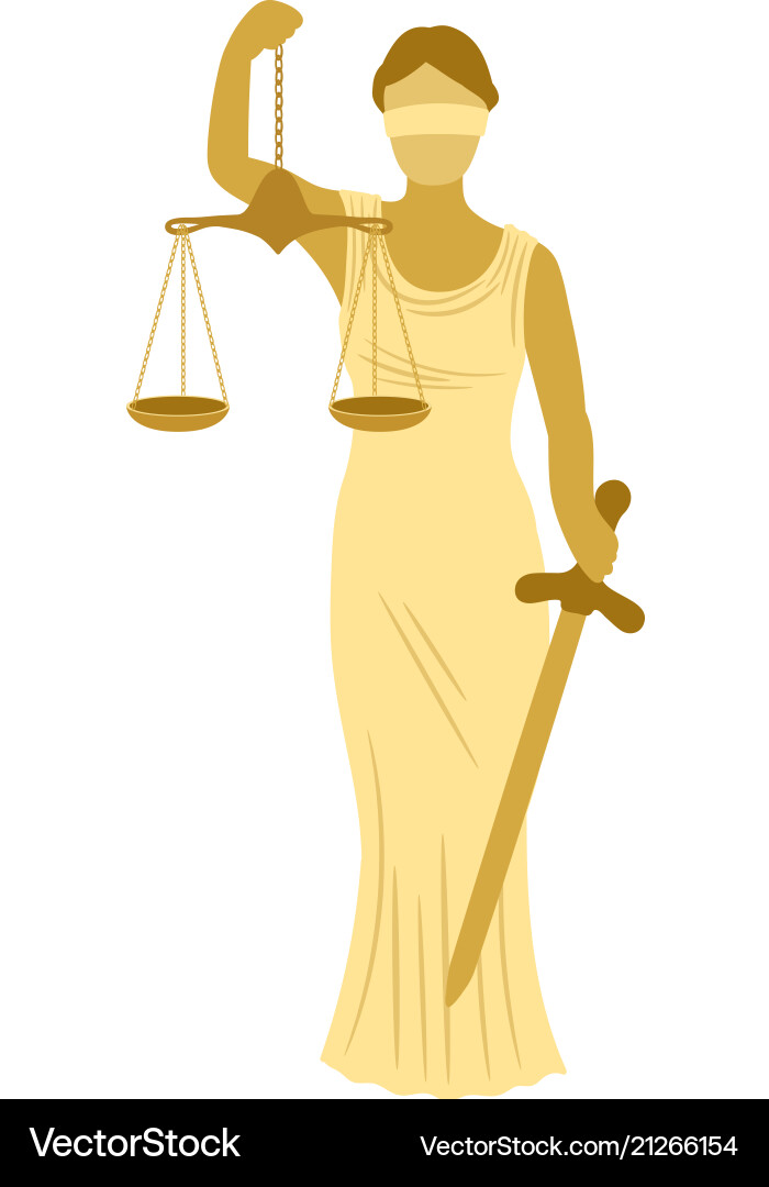 Themis Goddess of Justice Icon Royalty Free Vector Image