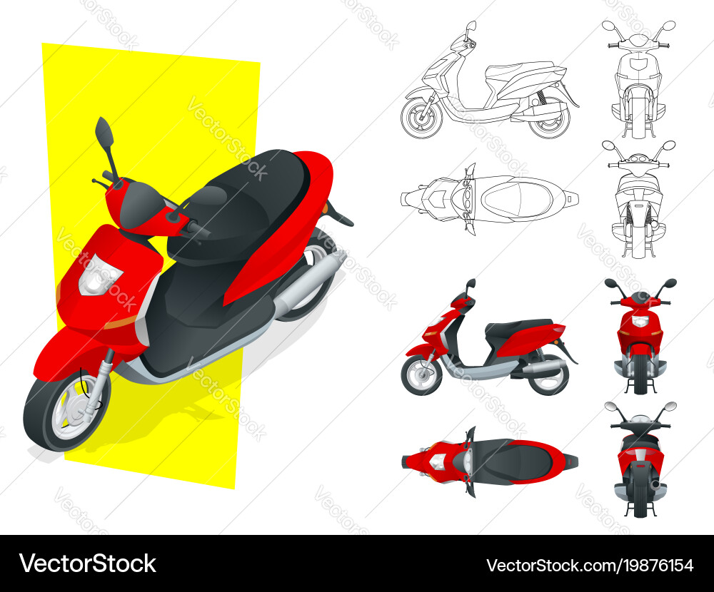 Trendy electric scooter isolated on white Vector Image