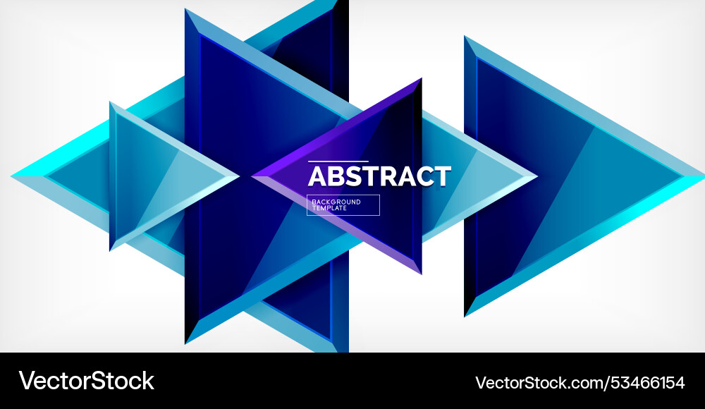 Triangle glass shapes geometric abstract Vector Image