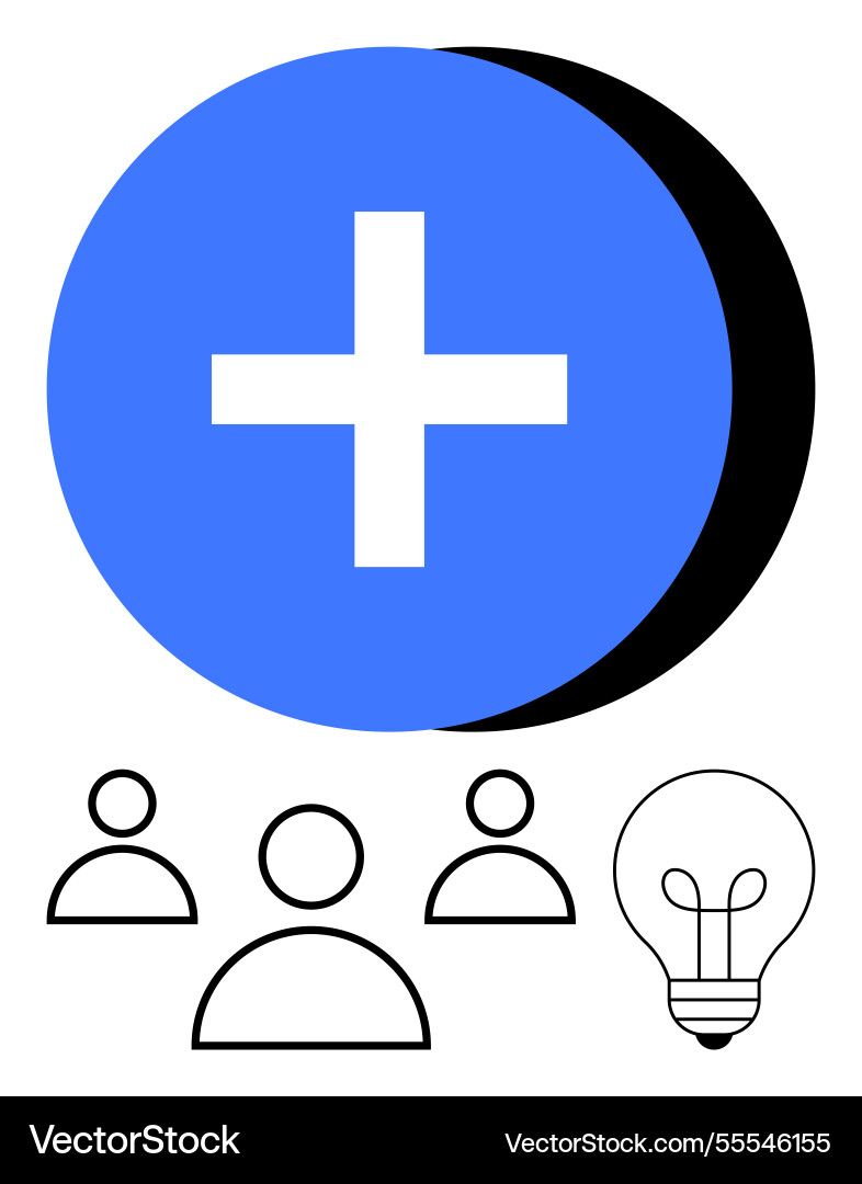 Collaboration and innovation symbolized by team Vector Image