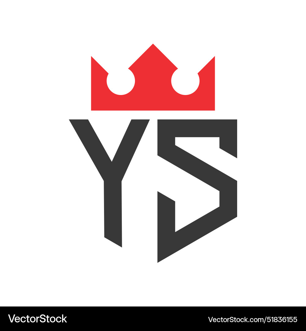 Letter ys crown logo Royalty Free Vector Image