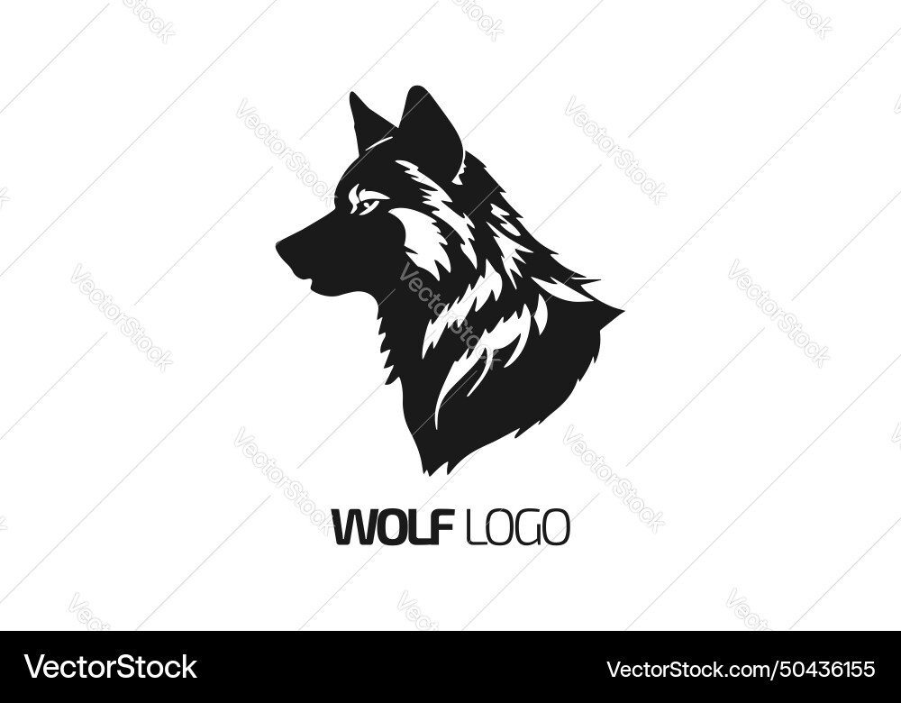 Logo of wolf icon isolated design Royalty Free Vector Image