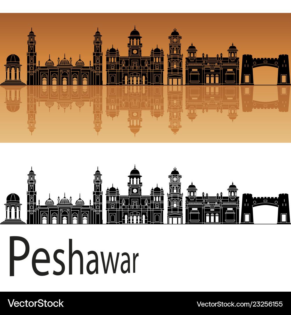 Peshawar skyline Royalty Free Vector Image - VectorStock