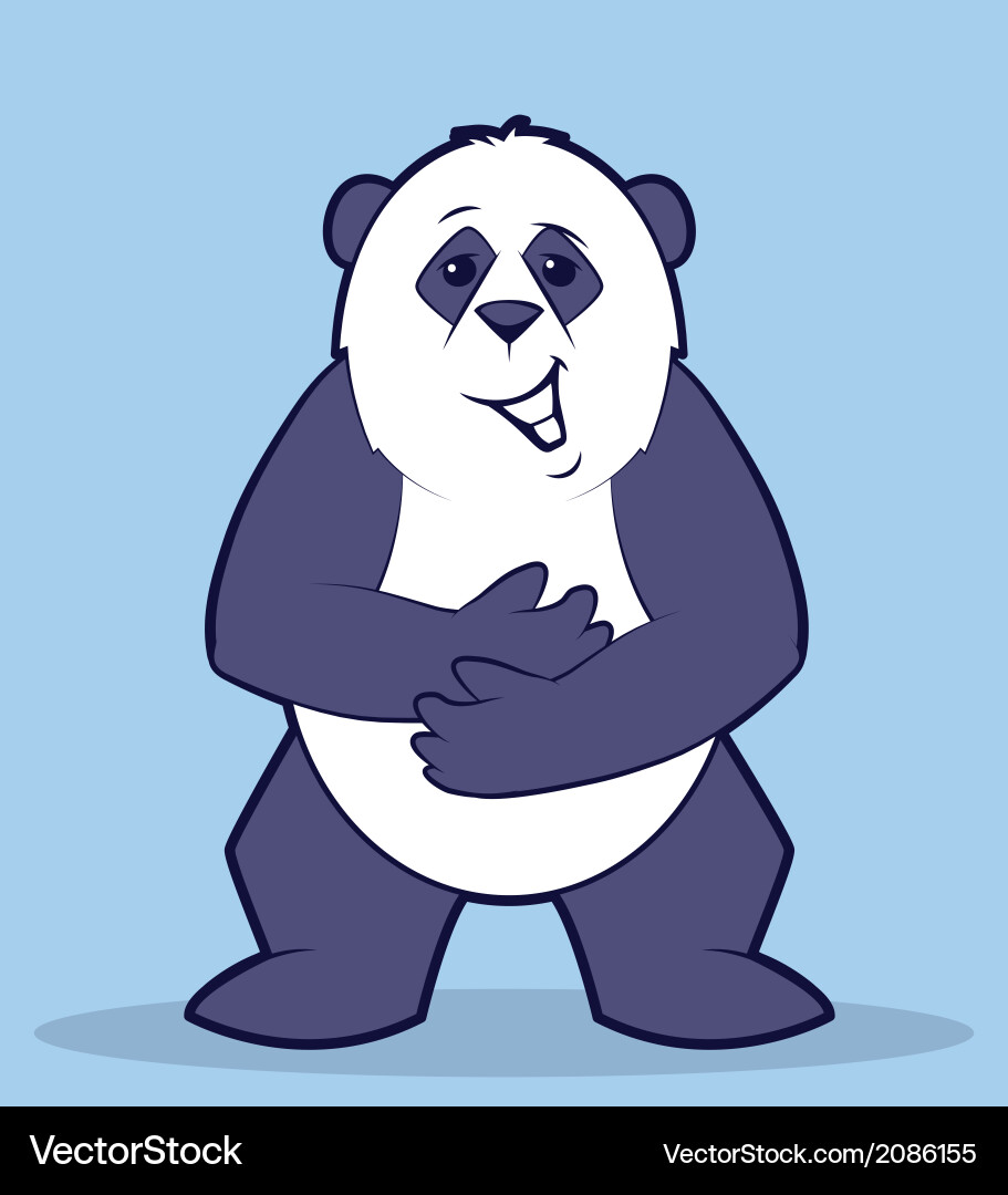 Smiling Panda Character Royalty Free Vector Image