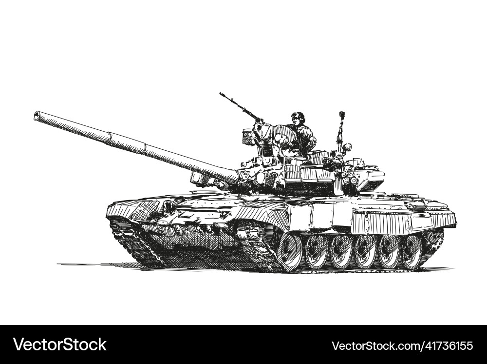 Tank of the russian army Royalty Free Vector Image