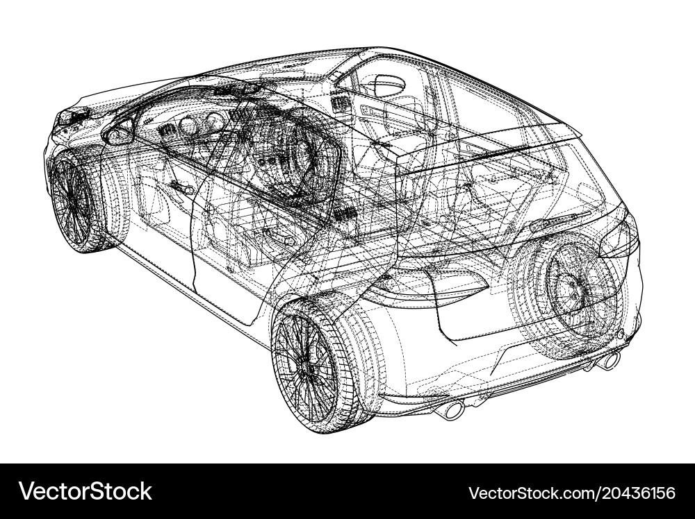 Car sketch Royalty Free Vector Image - VectorStock