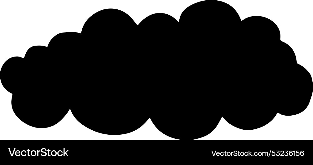 Cloud silhouette art Royalty Free Vector Image