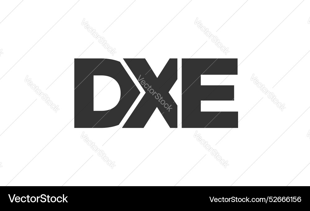 Dxe logo design template with strong and modern Vector Image