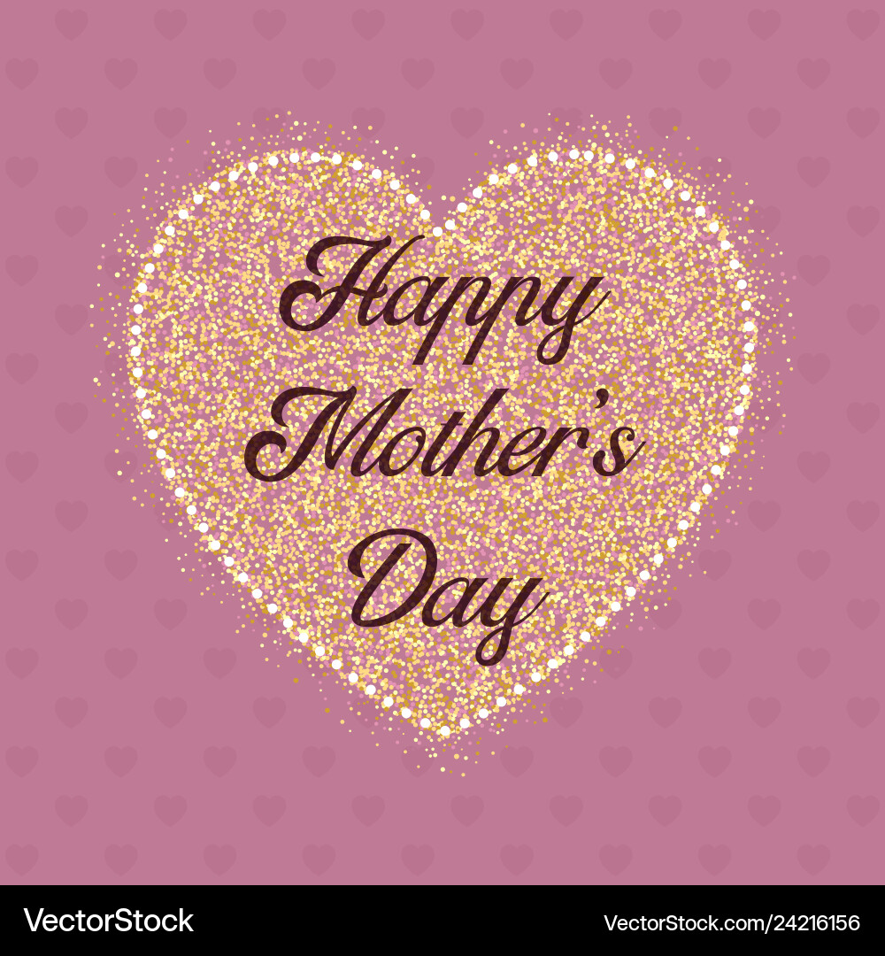 Happy mothers day heart background Royalty Free Vector Image