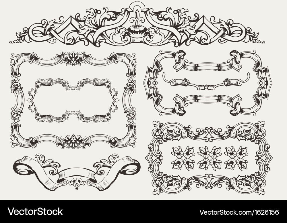 High ornate frames Royalty Free Vector Image - VectorStock