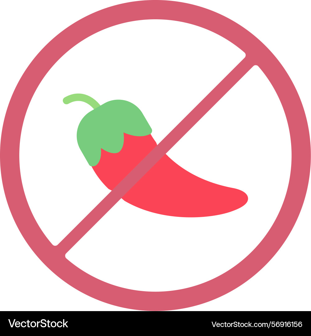 No pepper icon Royalty Free Vector Image - VectorStock