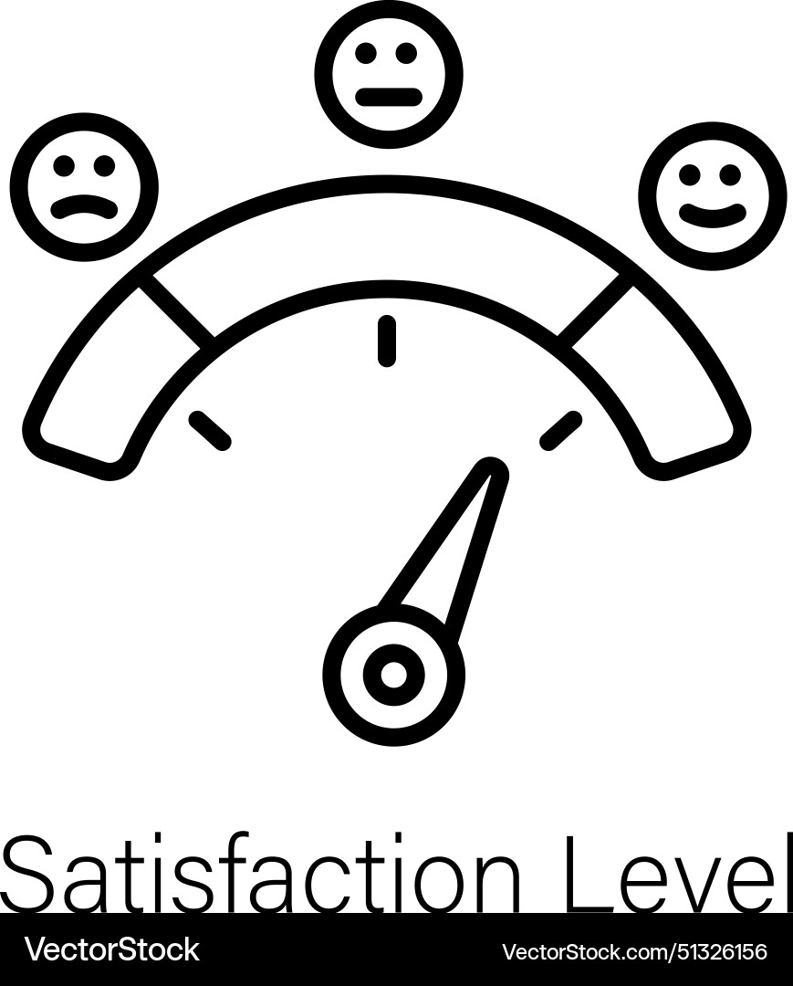 Satisfaction level Royalty Free Vector Image - VectorStock