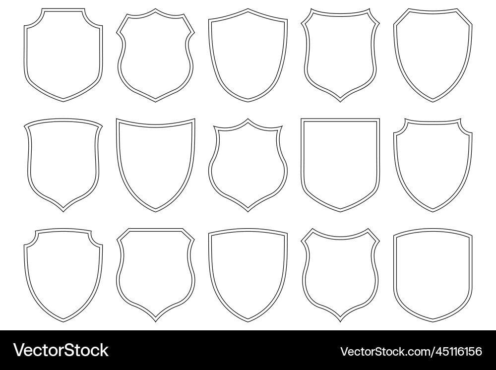 Shield Emblems & Silhouettes Royalty Free Vector Image