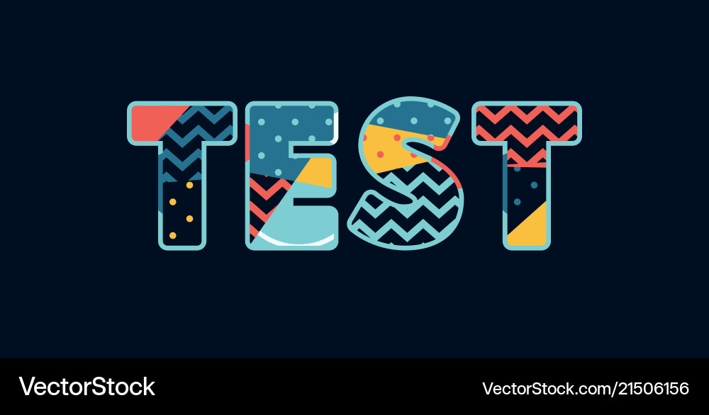 Test concept word art Royalty Free Vector Image
