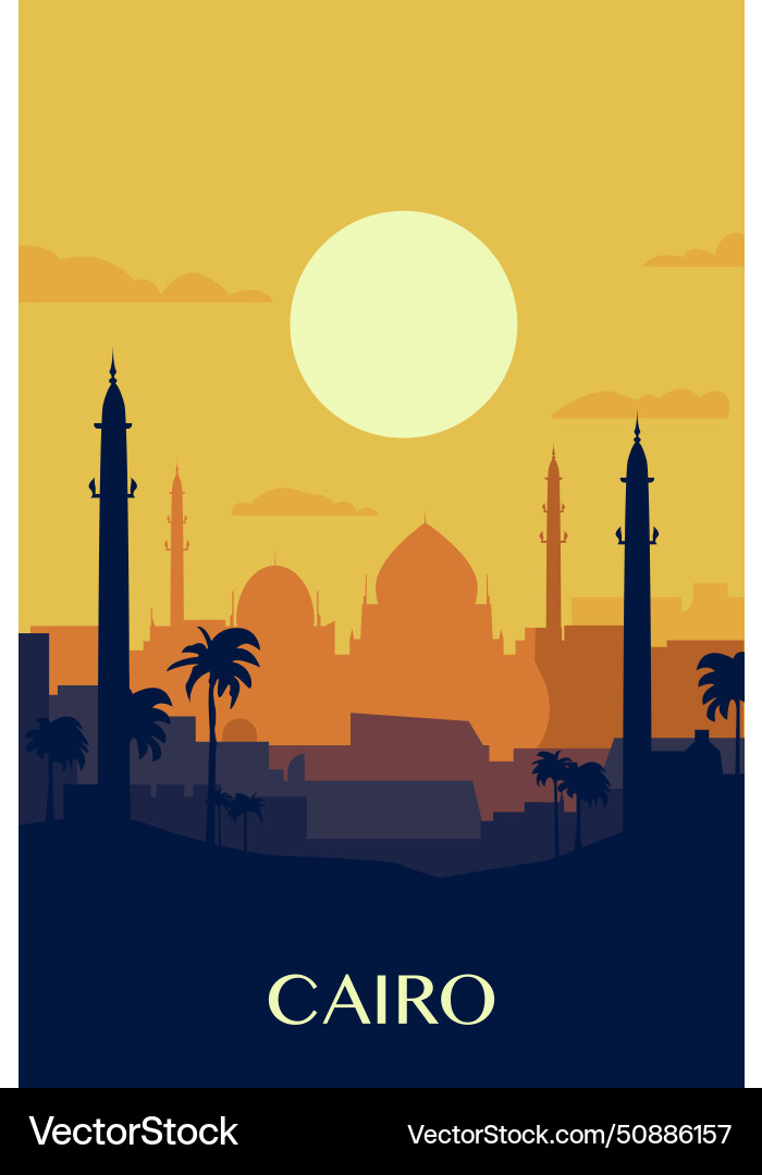 Cairo poster Royalty Free Vector Image - VectorStock