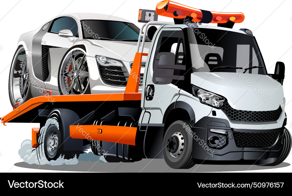 Tow Truck Cartoon Vector Images (over 1,100)