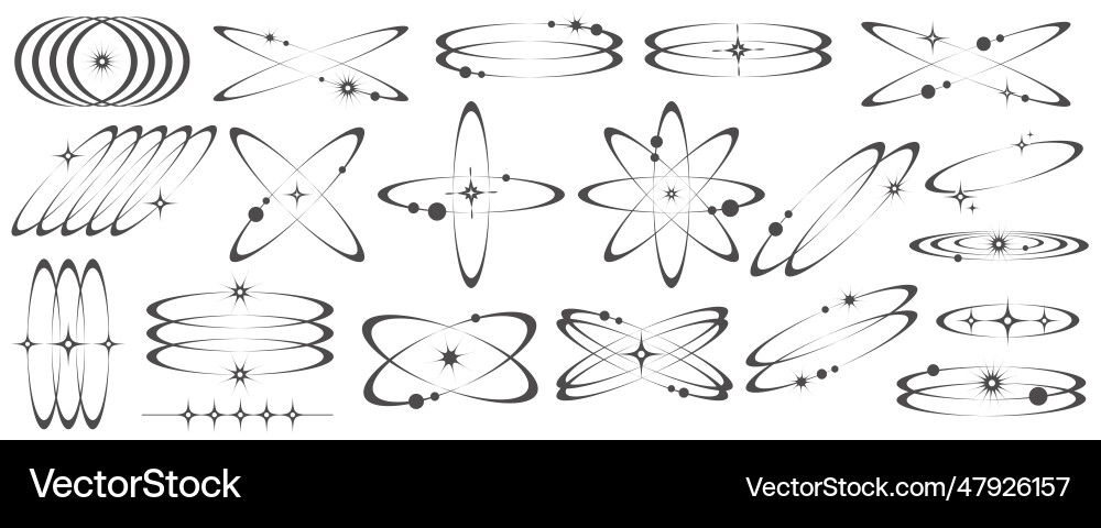 Celestial Sparkle Shapes Royalty Free Vector Image