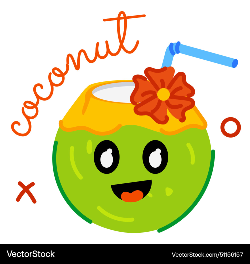 Coconut water Royalty Free Vector Image - VectorStock
