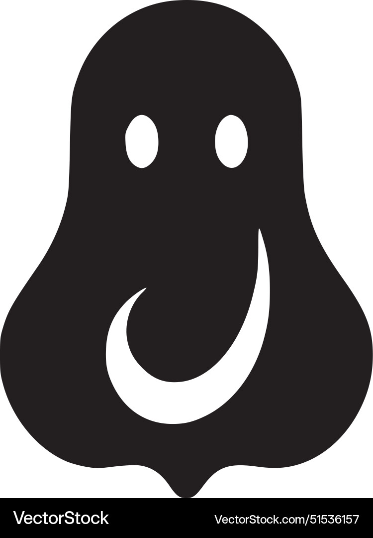 Ghost - black and white isolated icon Royalty Free Vector